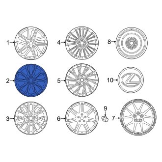 Lexus IS500 OEM Wheels & Tires | Lug Nuts, TPMS Sensors — CARiD.com