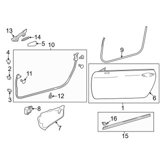 2017 Lexus RC F Door Seals & Weatherstripping — CARiD.com