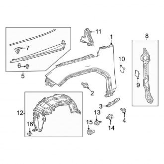 2024 Lexus GX550 OEM Fenders - Front, Rear, Inner | CARiD