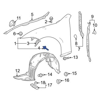 Lexus LS500 Fender Support Braces & Hardware | CARiD