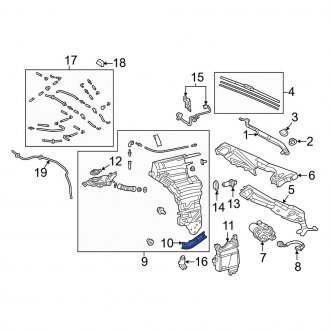 Lexus LS500 OEM Wiper Blade & Washer Parts | Motors, Arms — CARiD.com