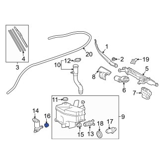 Lexus LS430 OEM Wiper Blade & Washer Parts | Motors, Arms — CARiD.com