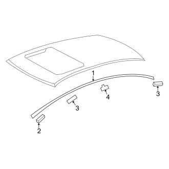 2017 Lexus LS460 Roof Seals & Moldings — CARiD.com
