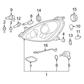 2008 Lexus SC430 OEM Headlight Components | CARiD