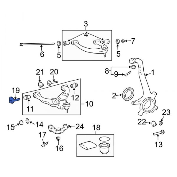 Lexus OE 4840960020 - Front Alignment Camber Adjusting Eccentric