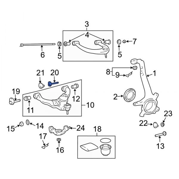 Lexus OE 4840960020 - Front Alignment Camber Adjusting Eccentric