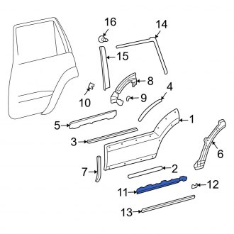 Lexus GX470 Door Moldings | Side, Edge, Belt – CARiD.com
