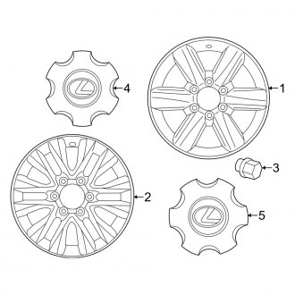 2021 Lexus GX460 OEM Wheels & Tires | Lug Nuts — CARiD.com