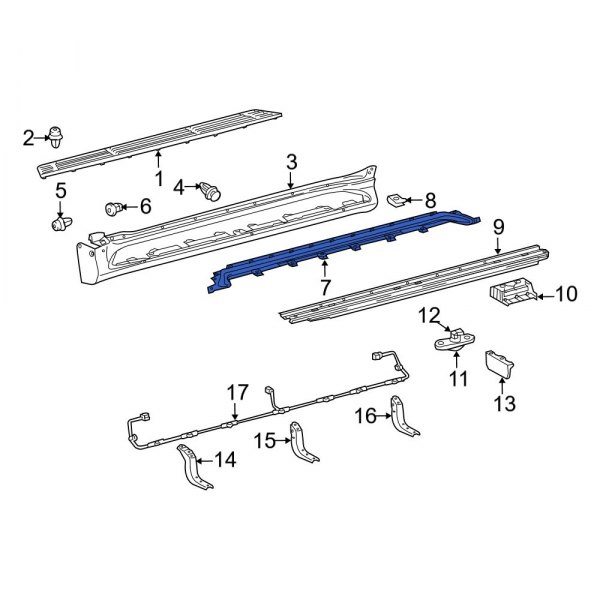 Lexus OE 5175960130 - Left Running Board Cap