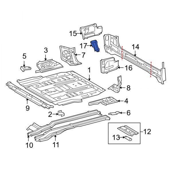 Lexus OE 5835560020 - Rear Body Panel Extension Bracket