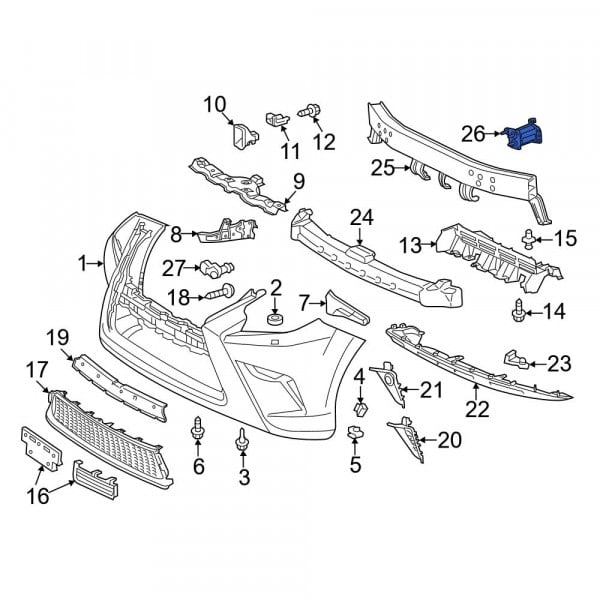Lexus OE 5202560050 - Right Bumper Impact Bar Bracket