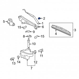 Lexus RX300 OEM Wiper Blade & Washer Parts | Motors, Arms — CARiD.com