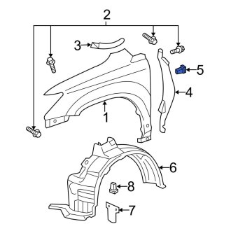 Lexus GX470 Fender Support Braces & Hardware — CARiD.com