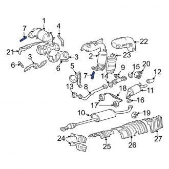 Lexus RX300 OEM Exhaust Parts | Systems, Tips, Pipes — CARiD.com