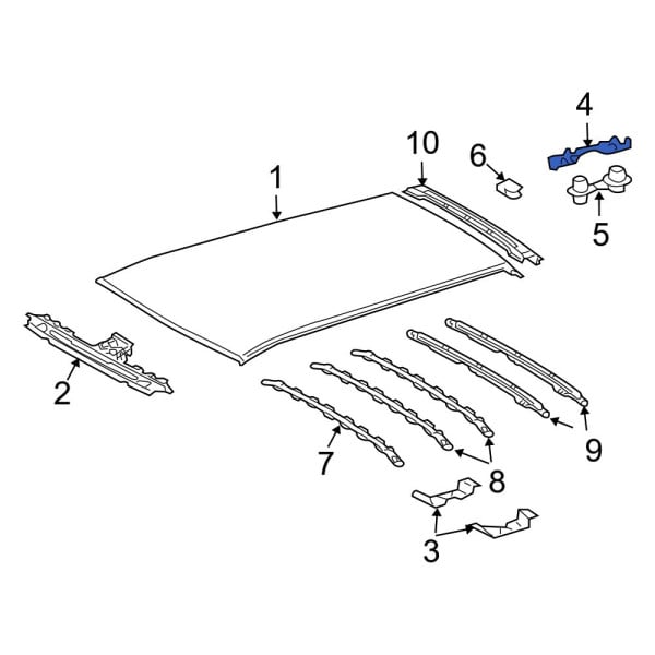 Lexus OE 6318542020 - Front Roof Panel Bracket