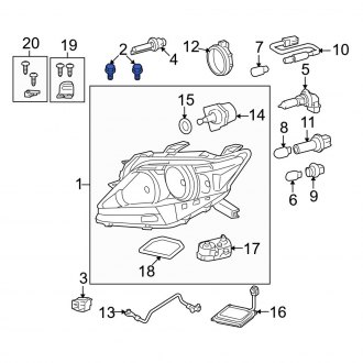 Lexus RC350 Headlight Components | Brackets, Adapters — CARiD.com