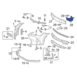 Lexus UX200 OEM Bumpers | Genuine Front & Rear Bumpers — CARiD.com
