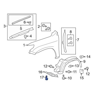 Lexus LX570 Grille Brackets & Hardware | CARiD