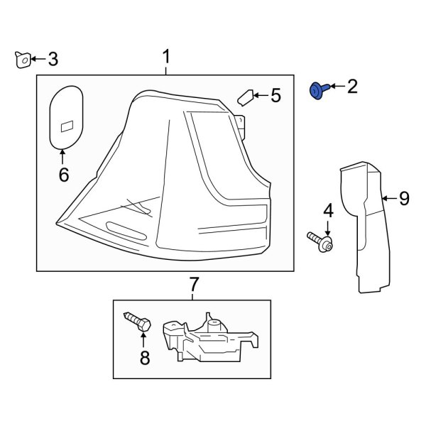 Lexus OE 8149628010 - Tail Light Clip