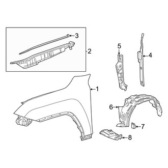 2023 Lexus LX600 Fender Support Braces & Hardware — CARiD.com