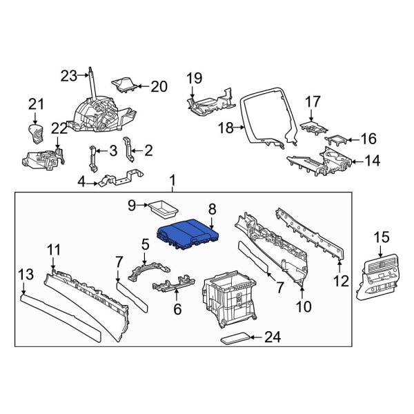 Lexus OE 5890560690C4 - Center Front Console Armrest