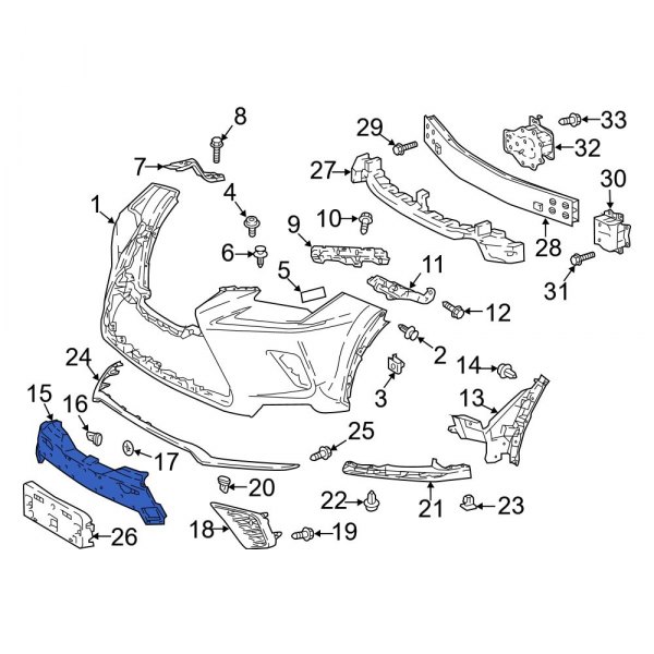Lexus OE 5211278320 - Front Bumper Cover Spacer Panel