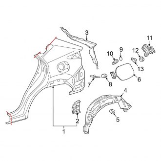 2021 Lexus NX300h Replacement Quarter Panels — CARiD.com