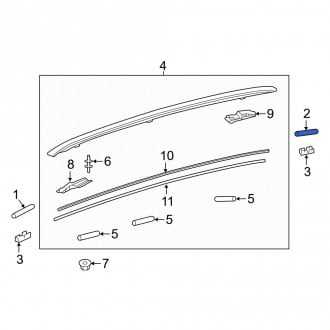 Lexus RX450h Roof Seals & Moldings — CARiD.com