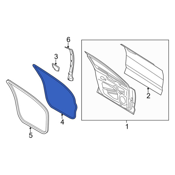 Lincoln OE GP5Z5420531A - Front Left Outer Door Seal