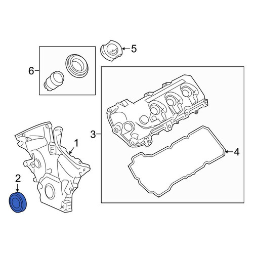 Lincoln OE XW4Z6700AA - Front Engine Crankshaft Seal