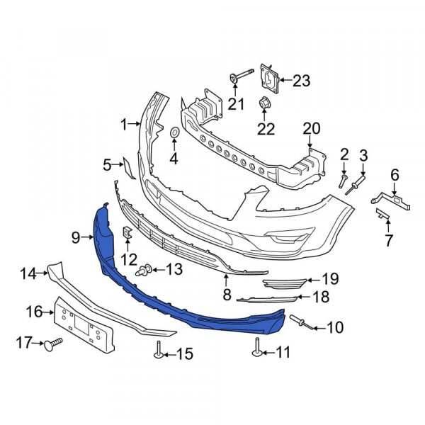 Lincoln OE KJ7Z17626AA - Front Upper Valance Panel