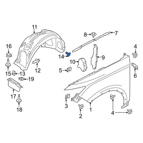Lincoln OE W718365S300 - Fender Liner Retainer