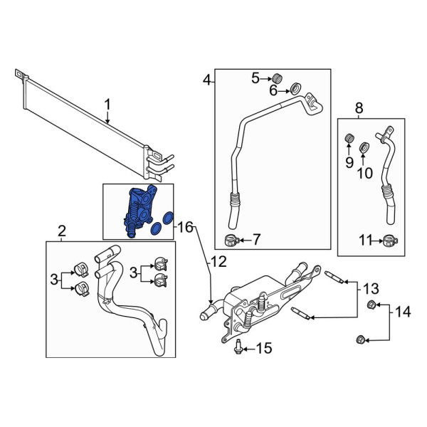 Lincoln OE JX6Z7H322A - Automatic Transmission Oil Cooler Control Valve