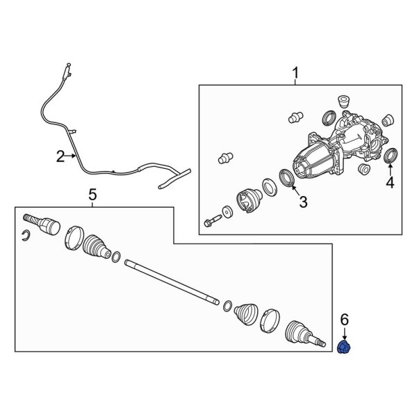 Lincoln OE CCPZ3B477B - Rear CV Joint Nut