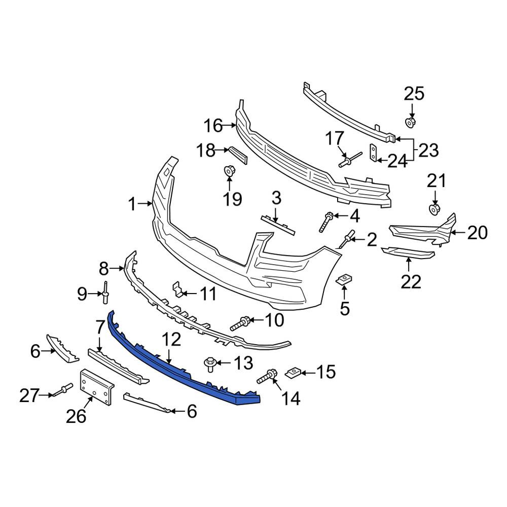 Lincoln OE JL7Z17626AA - Front Valance Panel