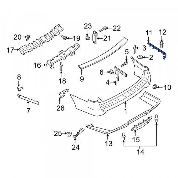 Lincoln OE JL7Z17C754AA - Front Right Lower Bumper Trim
