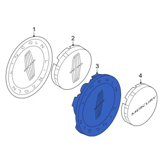 Lincoln MKX OEM Wheel Center Caps | Emblems, Logos — CARiD.com