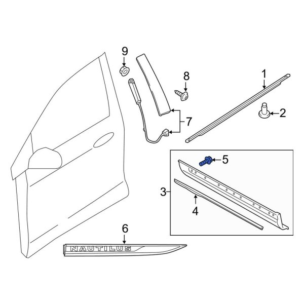 Lincoln OE W716352S300 - Door Molding Clip