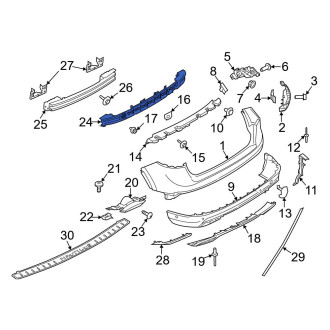 Lincoln Nautilus OEM Bumpers - Genuine Front & Rear Bumpers | CARiD