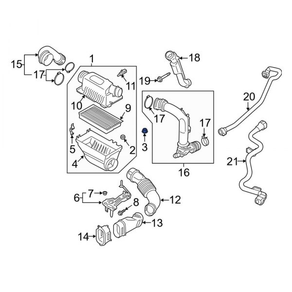Lincoln OE W520201S440 - Air Filter Housing Nut
