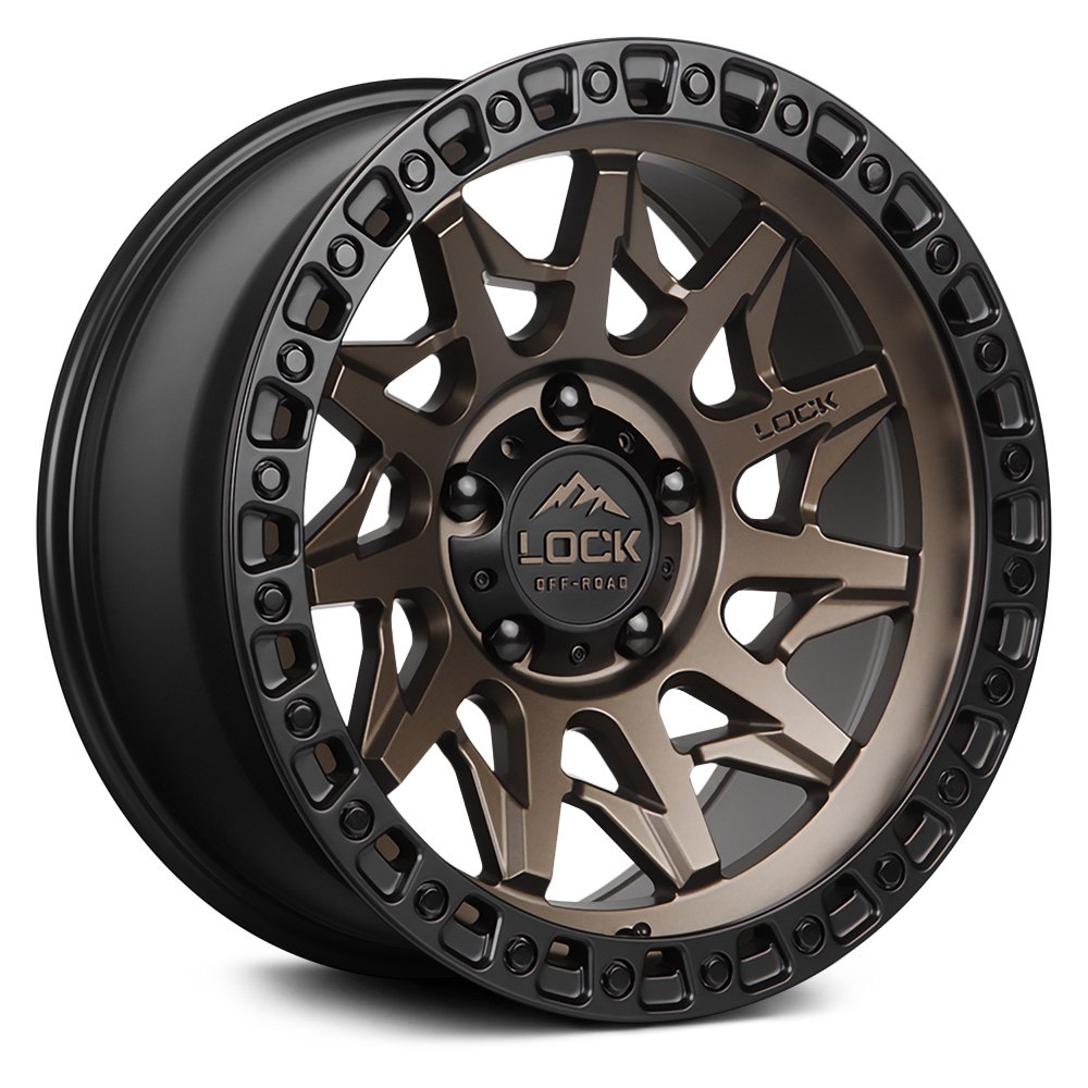 LOCK OFF-ROAD® LUNATIC Wheels - Matte Bronze with Black Ring Rims