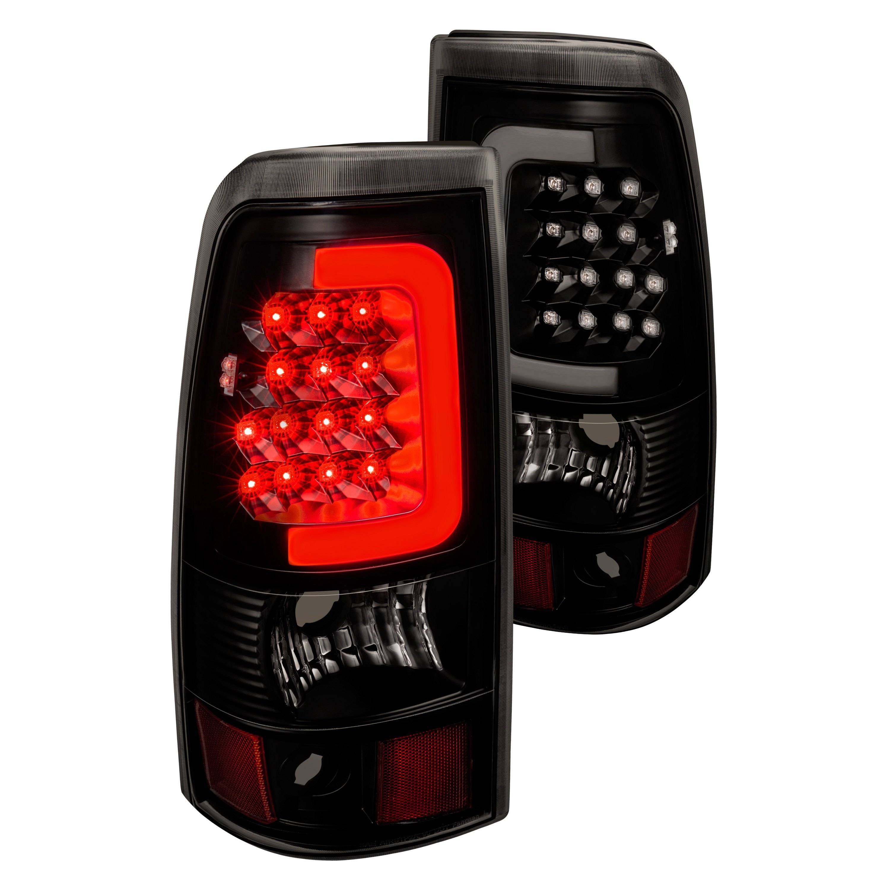 Lumen® 88-1001024 - Black/Smoke Fiber Optic LED Tail Lights