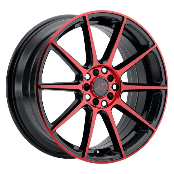MACH PERFORMANCE® MP43 Wheels - Gloss Black with Red Machined Face Rims