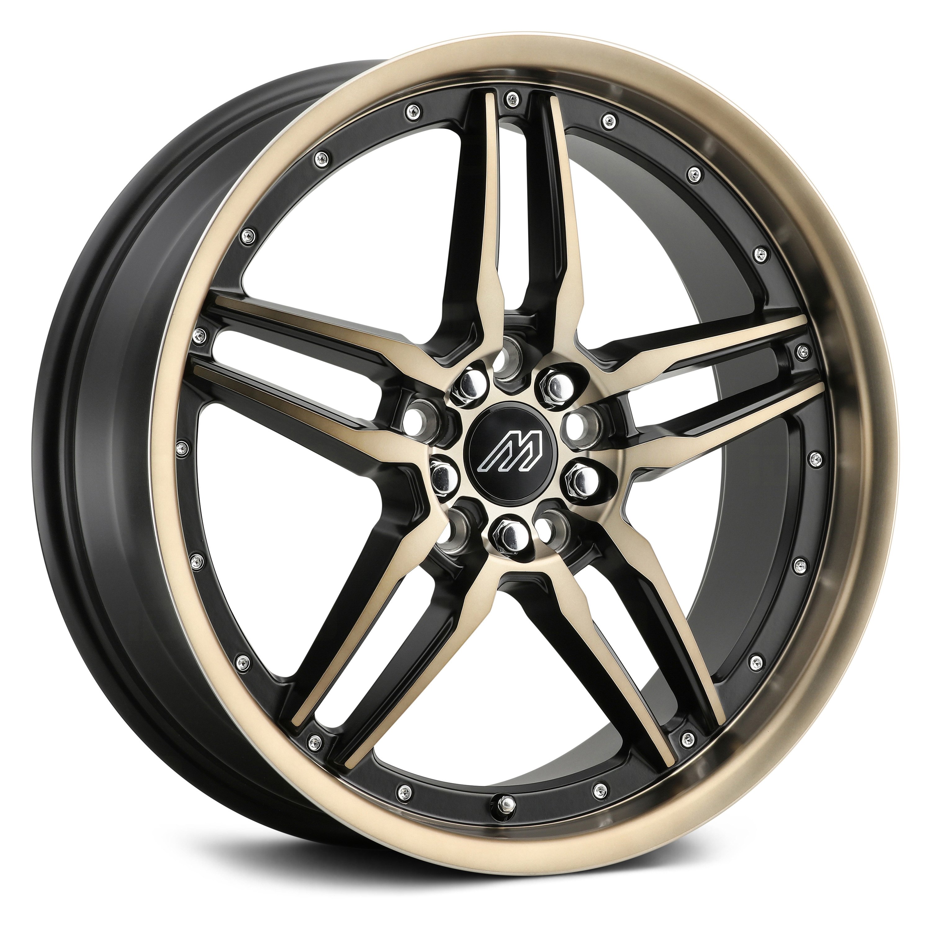 MACH PERFORMANCE® MP57 Wheels - Matte Black with Matte Bronze Face Rims