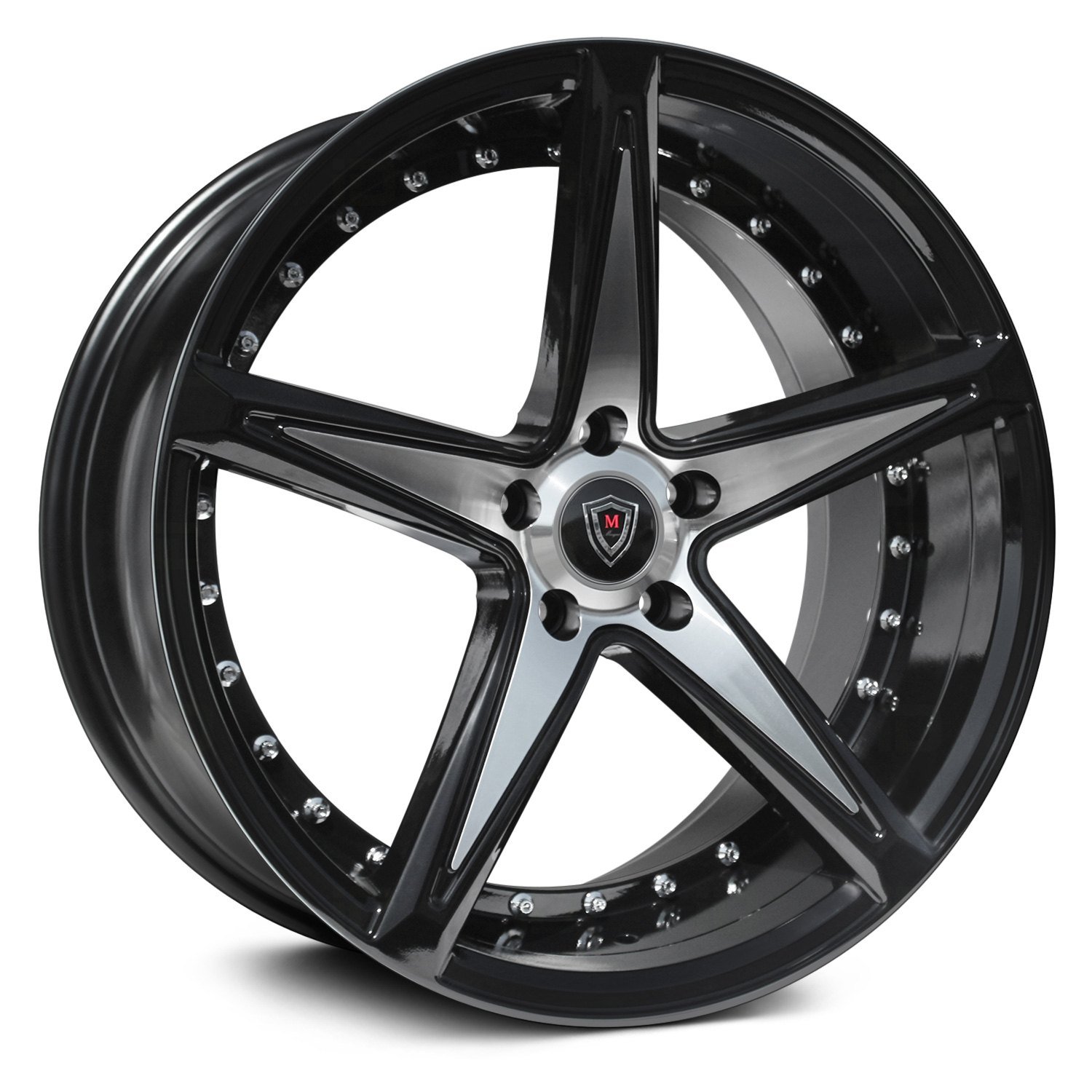 MARQUEE LUXURY® M3248 Wheels - Black with Machined Face Rims