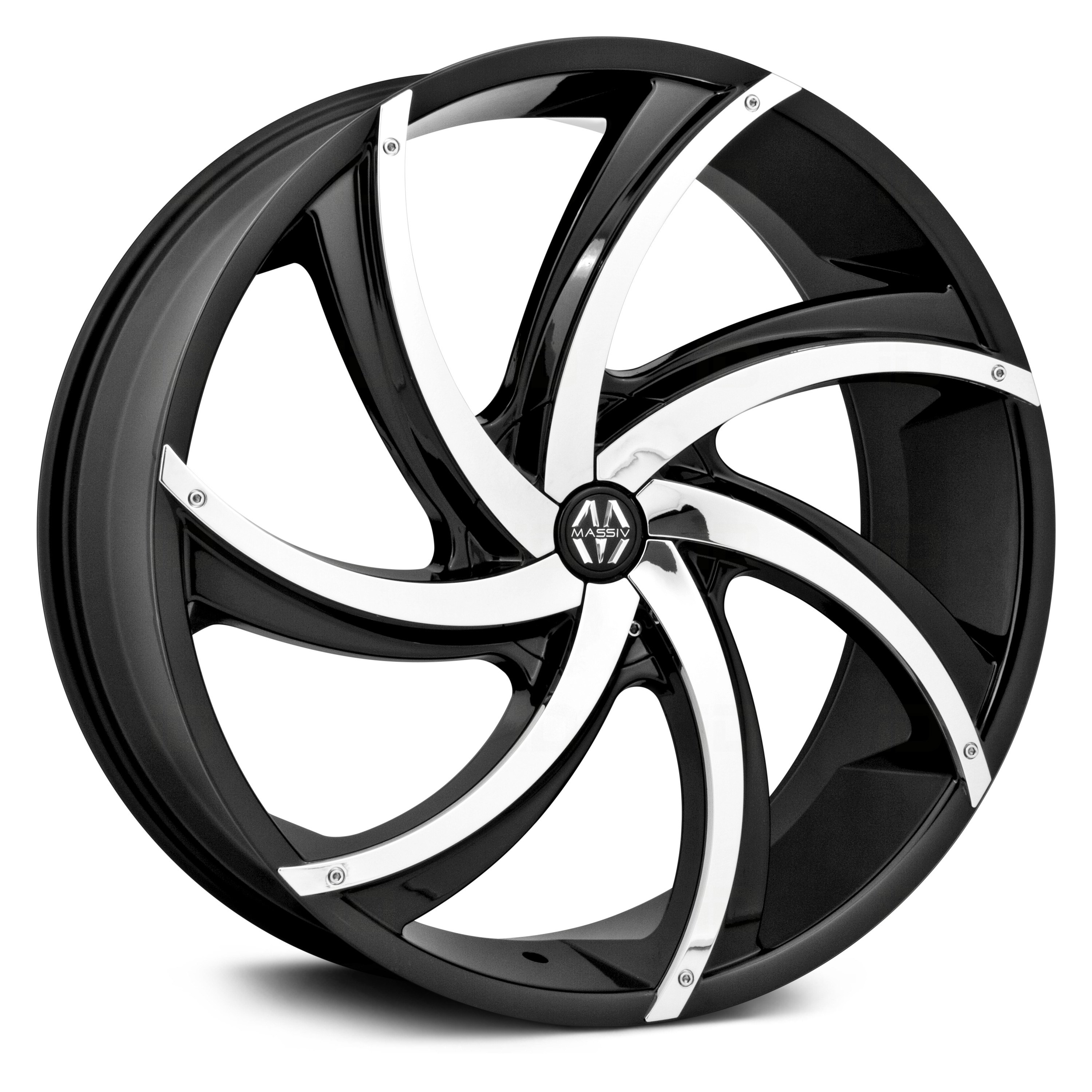 MASSIV® 920 Wheels - Black with Chrome Inserts Rims