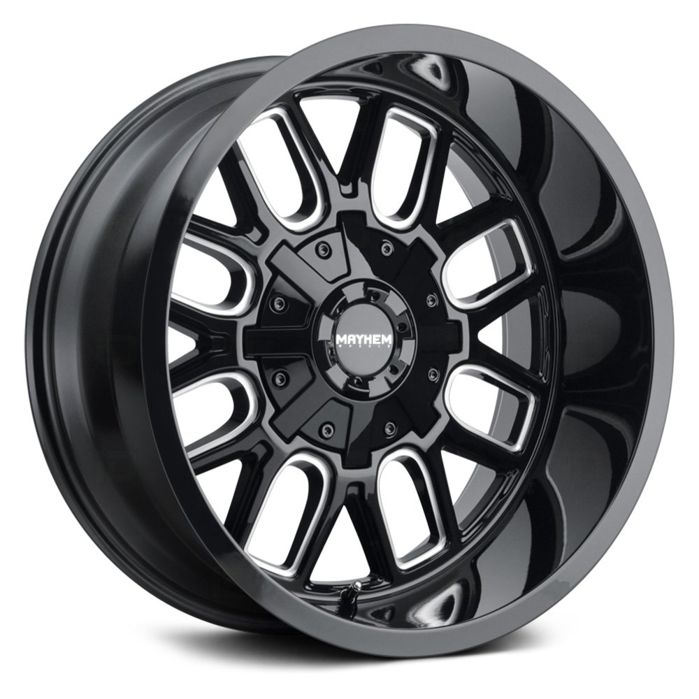 MAYHEM® 8107 COGENT Wheels - Gloss Black with Milled Spokes Rims