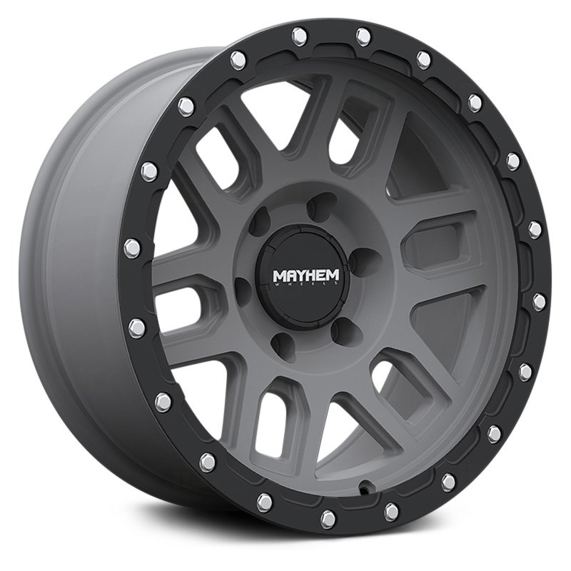MAYHEM® 8304 DELTA Wheels - Matte Gunmetal with Matte Black Lip Rims