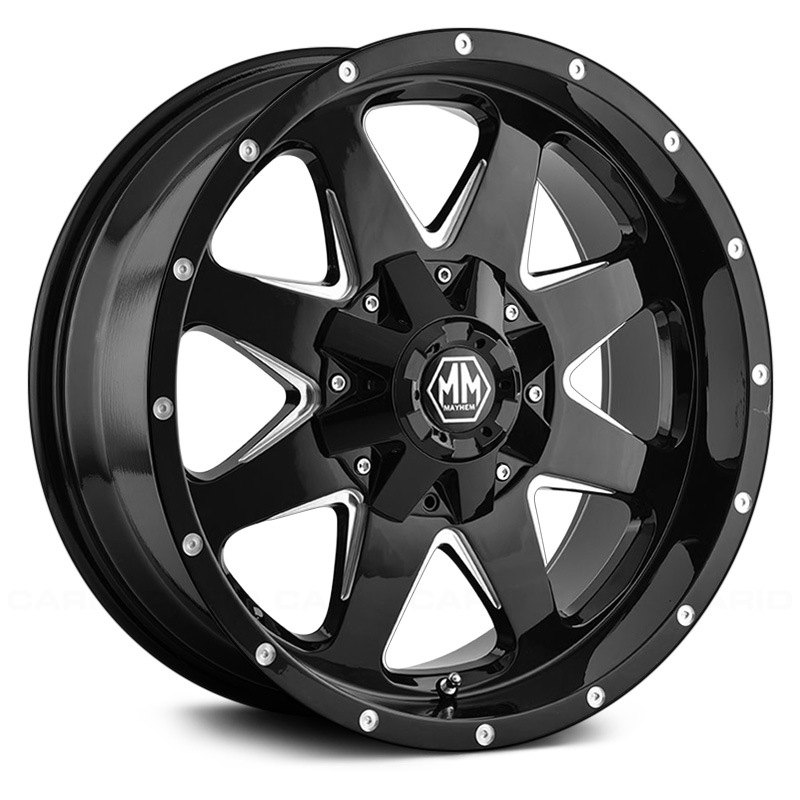 MAYHEM® 8040 TANK Wheels - Black with Milled Spokes Rims