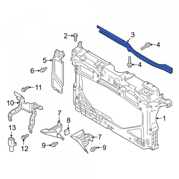 Mazda OE DA6A5317Y - Front Radiator Support Panel Reinforcement